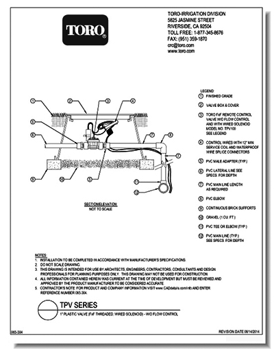 Toro Specifier - Valves